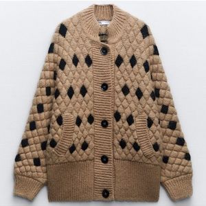 Zara | Sweaters | Zara Structure Knit Cardigan | Poshmark